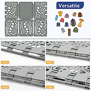 BoxLegend Shirt Folding Board V2-plus T Shirt Folder Durable Plastic Easy and Fast Folding Board for Adult and Kids Grey