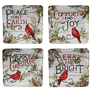 Certified International Evergreen Christmas 16pc Dinnerware, Service for 4, Multicolored