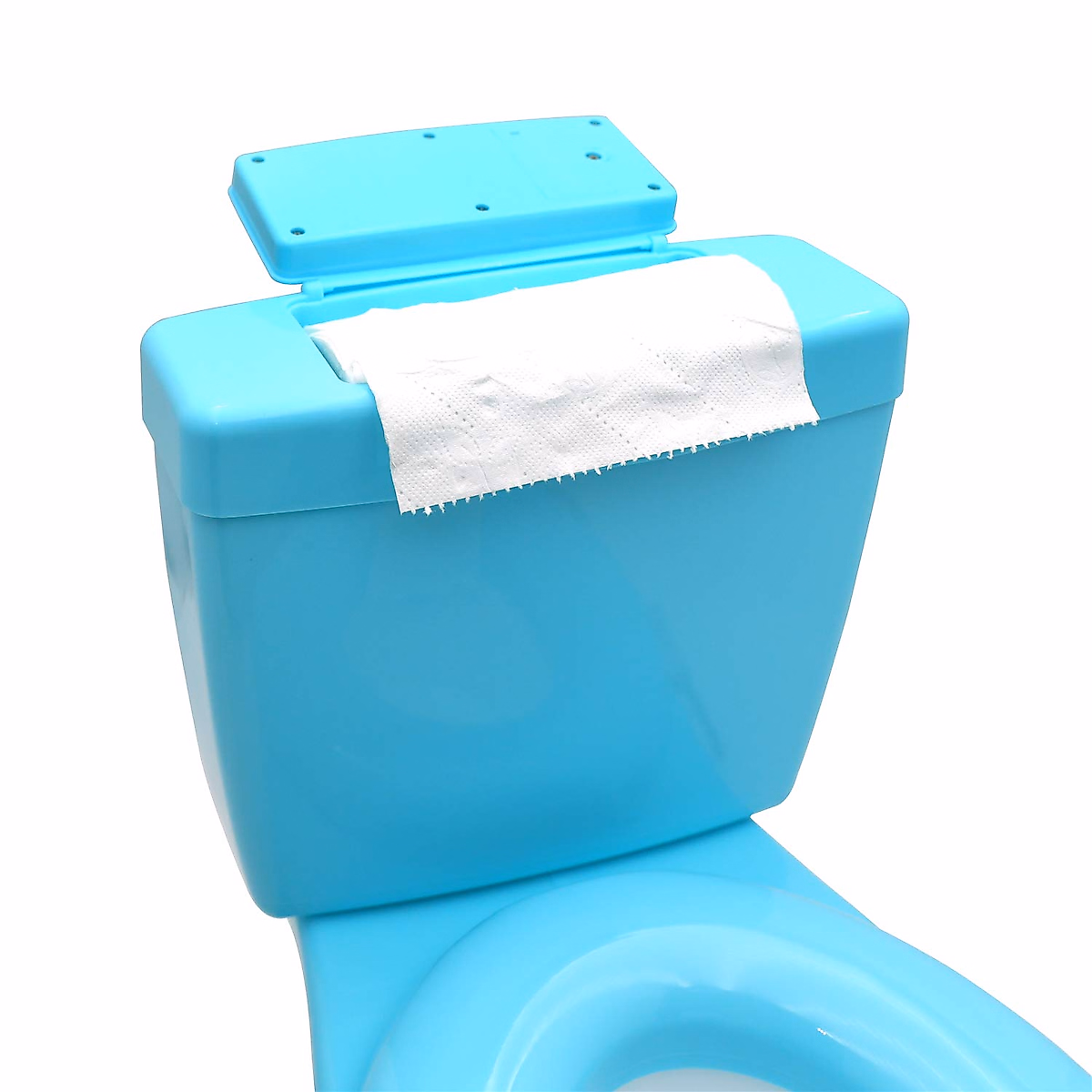 HTTMT- Classic Portable Blue Realistic Toddler Potty Training Toilet w/Flushing Sound Baby Chair Seat Kid [P/N: ET-BABY004-BLUE]