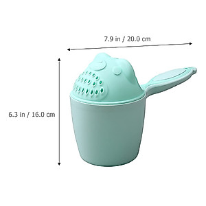 LUOZZY 2pcs Baby Bath Rinse Shampoo Cups Baby Bath Rinse Cups Bath Rinsers Wash Hair Cup for Baby Toddlers, Blue