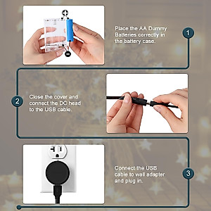 Lenink Power Supply Cable for AA Battery, Replace AA Battery
