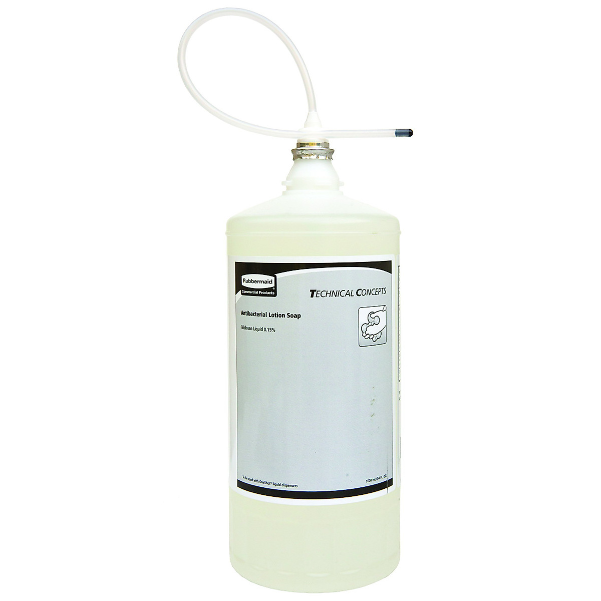 Rubbermaid Commercial Products OneShot Antibacterial Lotion Hand Soap Refill, 800mL, Compatible with RCP's Touchless OneShot Lotion Dispensers, for Restrooms in Offices/Hotels/Airports