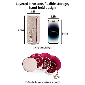 Vlando Viaggio Small Jewelry Case Box, Travel Essential Accessories for Women, Gifts for Travelers Couples Mom Friends