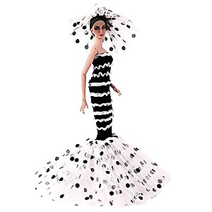 QUEBAN Doll Dress Handmade Wedding Gowns Evening Party Skirt Exclusive Clothes for 11.5 Inch Girl Dolls,Gift for Kids 3 to 8 Years Old(2 PCS,Pink)