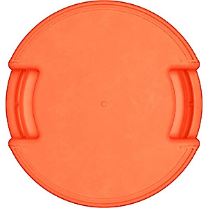 Carlisle FoodService Products Bronco Orange 10 Gallon Round Waste Bin Trash Container - 84101024 - Pack of 6