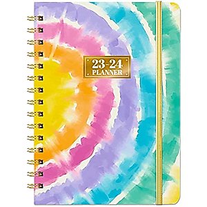 Planner 2023-2024 – July 2023-June 2024, Academic Planner 2023-2024,Weekly & Monthly Planner, 6.4" x 8.5", 2023-2024 Planner with Tabs, Hardcover, Elastic Closure, Twin-Wire Binding, Back Pocket, Perfect for Planning