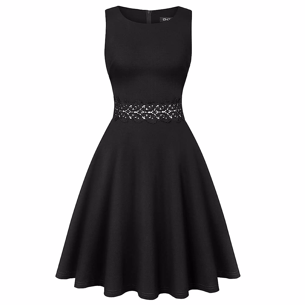 OWIN Women's Vintage Floral Lace Flared A-Line Swing Casual Party Cocktail Dresses Sleeveless