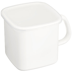 野田琺瑯(Nodahoro) Noda enamel retention chauffeur stocker Rectangular white 1.2L (One Pack)