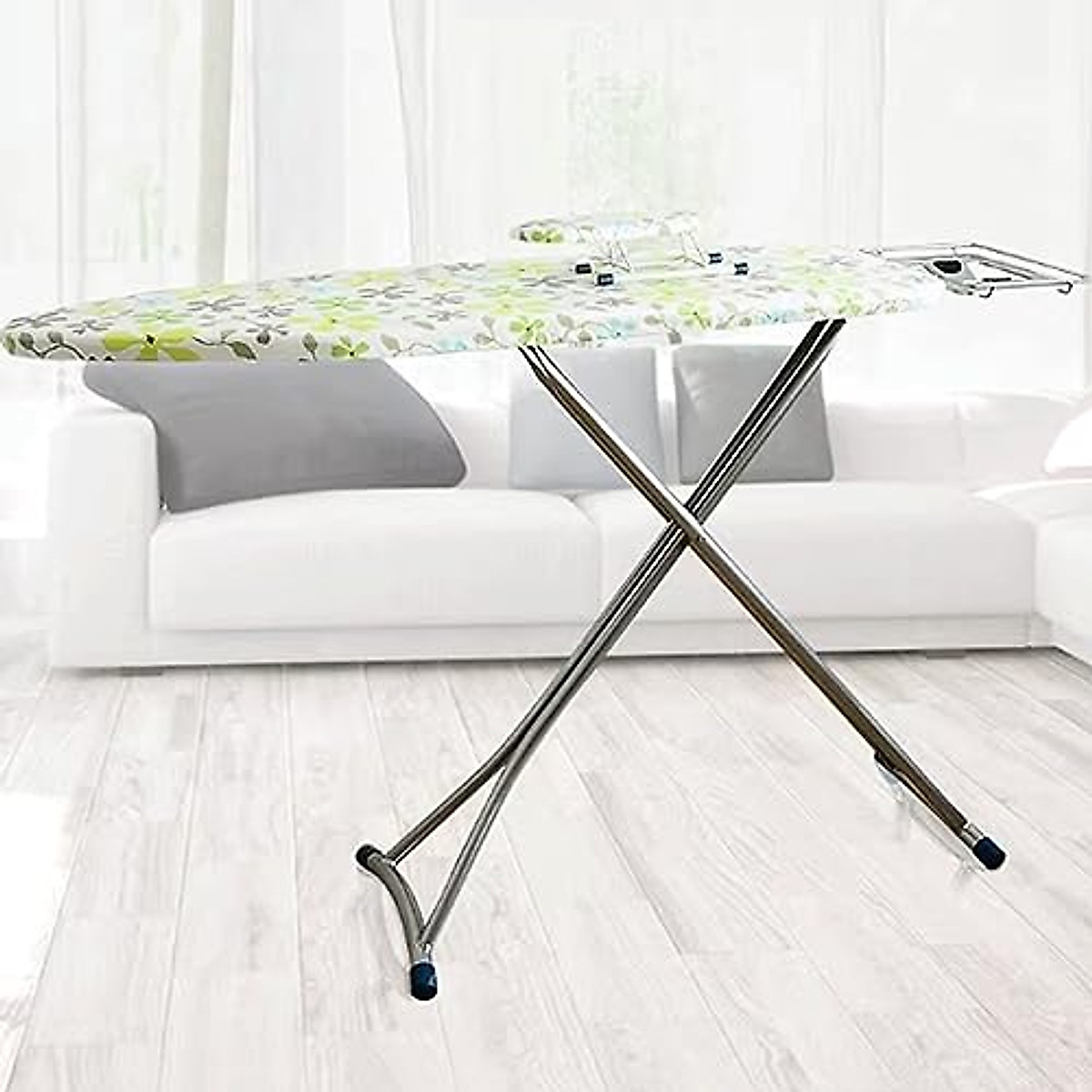 Metal Upright Ironing Board 5 Levels of Adjustable Height Iron Board with Non-Slip Feet Heat Resistant for Clothes Ironing