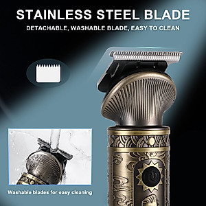 Hatteker Hair Clippers for Men T-Blade Trimmer Beard Trimmer Cordless Hair Trimmer Edgers Shaver Grooming Kit for Men