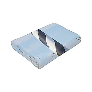 Blanket，Cape Hatteras Lighthouse Towers Over Beach Dunes Ultra-Soft Micro Fleece Throw Blanket Flannel Blankets for Couch Bed Living Room 50"X 40"