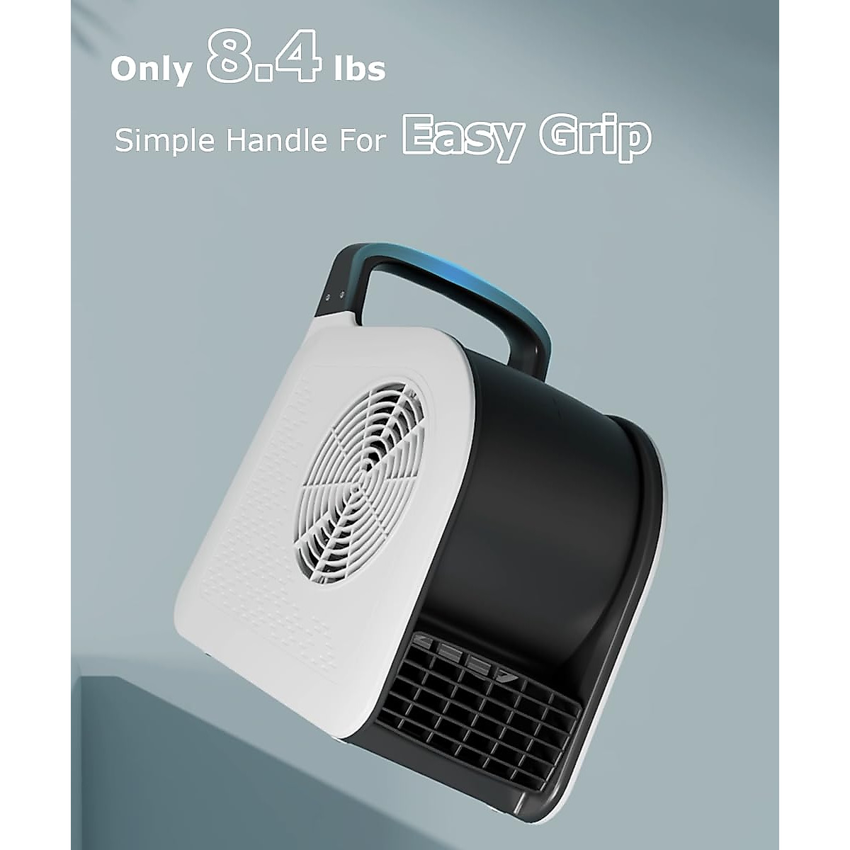 Sungaryard High Velocity Blower Fan for Drying Cooling and Ventilating, Portable Air Mover Floor Fan with 185° Rotation for Home Use or Job Site, Utility Fan with 3 Speeds, 2 Outlets, 130W 325CFM