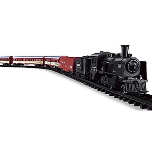 Train Set with Steam, Lights & Sound for Boys and Girls, Retro Train Toy with Black Electric Steam Locomotive Engine Long Tracks for Kids, for Christmas, Birthday for Children
