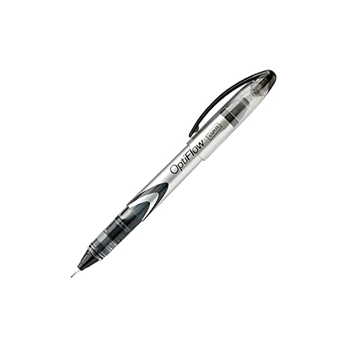 STAPLES 704788 Optiflow Needle-Tip Rollerball Pens Fine Point Black Dozen (15194)