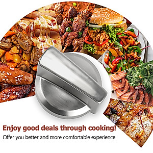 Funmit 5 Pack WB03X25796 Heavy Duty Burner Knob Exact Compatible with General Electric(GE) Stove Range Replaces AP5986232 WB03T10326 PS11721433 B071RXPPGF 4362262 Cooktop, Silver