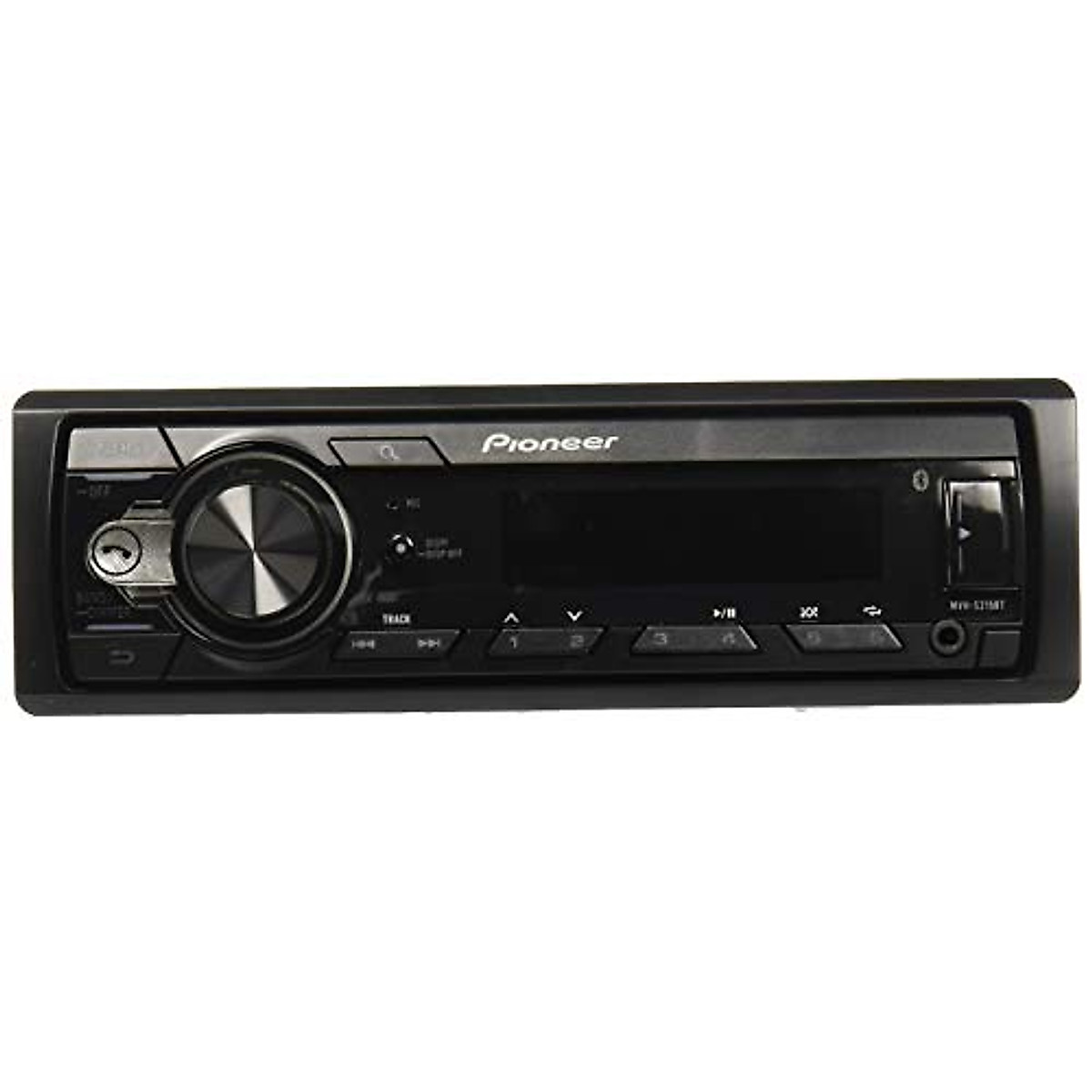 Pioneer MVH-S215BT Digital Media Car Stereo Receiver Single DIN Bluetooth in-Dash USB MP3 Auxiliary AM/FM Android Smartphone Compatible,