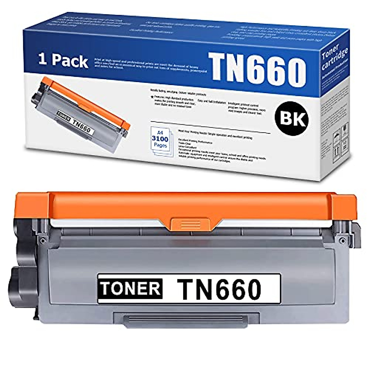 RUYY TN660 TN-660 High Yield Black Toner Cartridge Replacement for Brother HL-L2300D L2320D L2340DW L2360DW L2380DW MFC-L2680W L2685DW L2705DW L2707DW DCP-L2520DW L2540DW Printer Toner (1 Pack)