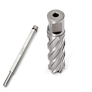 Annular Cutter JESTUOUS 3/4 Inch Weldon Shank 13/16 Cutting Diameter 2 Cutting Depth with Pilot Pin Slugger Bits Two Flat HSS Kit for Magnetic Drill Press,1 Piece