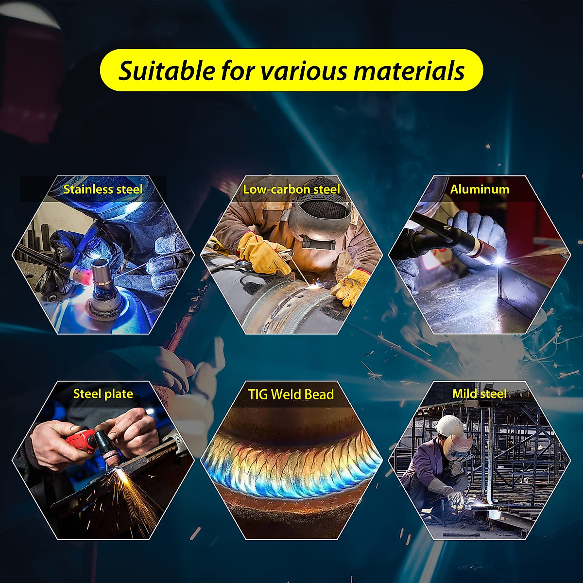 3-in-1 50 Amp Pilot Arc Plasma Cutter, 200 Amp TIG Welder and 200 Amp Stick Welder -Plasma Cutter Welder Combo-Amp Control 5 Pin Foot Pedal