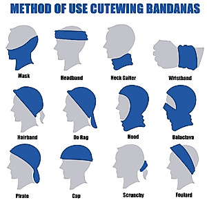 SATINIOR 8 Pieces Summer Neck Gaiter Scarf Bandanas for Men Balaclava Cooling Breathable Face Cover Scarf(Horror Style)