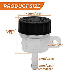 AUTOVIC Transparent Motorcycle Rear Brake Master Cylinder Tank Oil Cup Fluid Bottle Reservoir For Polaris Sportsman Scrambler Outlaw Replace 1930854