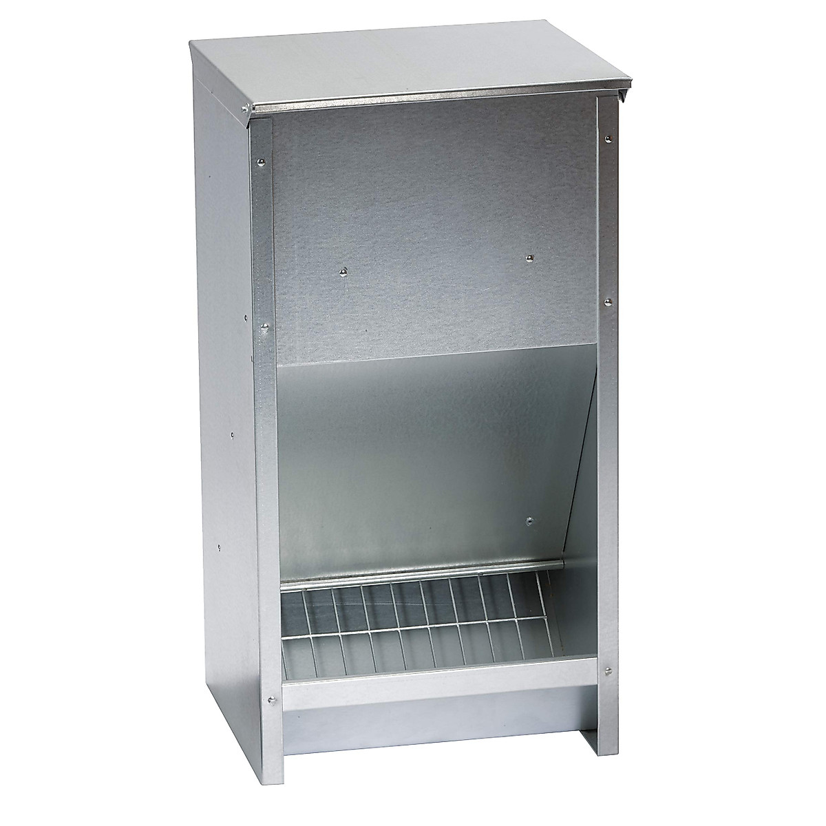 Little Giant® Large Steel Poultry Feeder | Galvanized High Capacity Poultry Feeder | 25 lbs