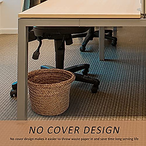 NUOBESTY Rattan Trash Can Woven Hyacinth Storage Basket Rubbish Paper Bins Straw Woven Wastebasket Willow Woven Flower Pots Sundries Container Basket for Bedroom Kitchen M