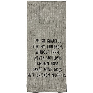 Set of 5, 100% Cotton Cooking Food Theme Saying Funny Cute Flour Sack Kitchen Towels/Dish Towels for Wedding, Baby Shower, Home Decor, Housewarming, Other Occasions Size: 15 X 25 Inch.