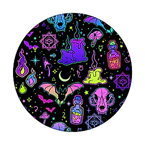 Pastel Goth Halloween Witchy Pattern Magical Witchcraft PopSockets Swappable PopGrip