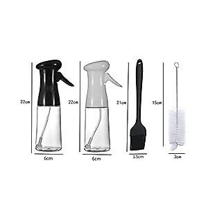 Poaisduie Glass Oil Dispenser Barbecue Cooking Oil Olive Oil Oil Controlling Bottle Kitchen Plastic Pneumatic Fuel Injector Spray Bottle