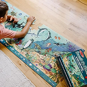 Melissa & Doug Search and Find Beneath the Waves Floor Puzzle (48 pcs, over 4 feet long) - FSC Certified
