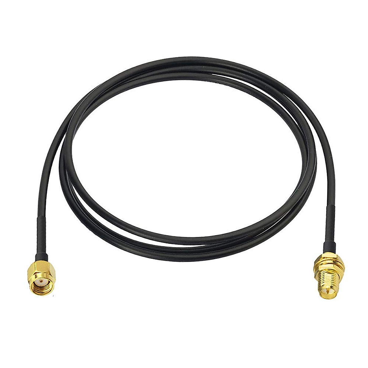 Bingfu WiFi Antenna Extension Cable 4-Pack RP-SMA Male to RP-SMA Female Bulkhead Mount RG174 Coaxial Cable 1m 3 feet for WiFi Router Security Camera Wireless Mini PCI Express PCIE Network Card Adapter