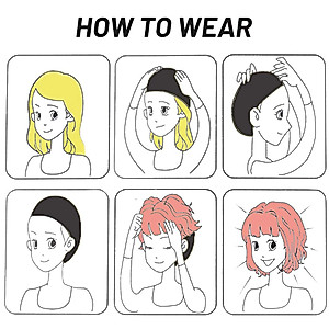 Smilco Mesh Dome Cap for Wig Making 6 Pack Stretchable Dome Mesh Lace Front Wig Caps for Women （Black）