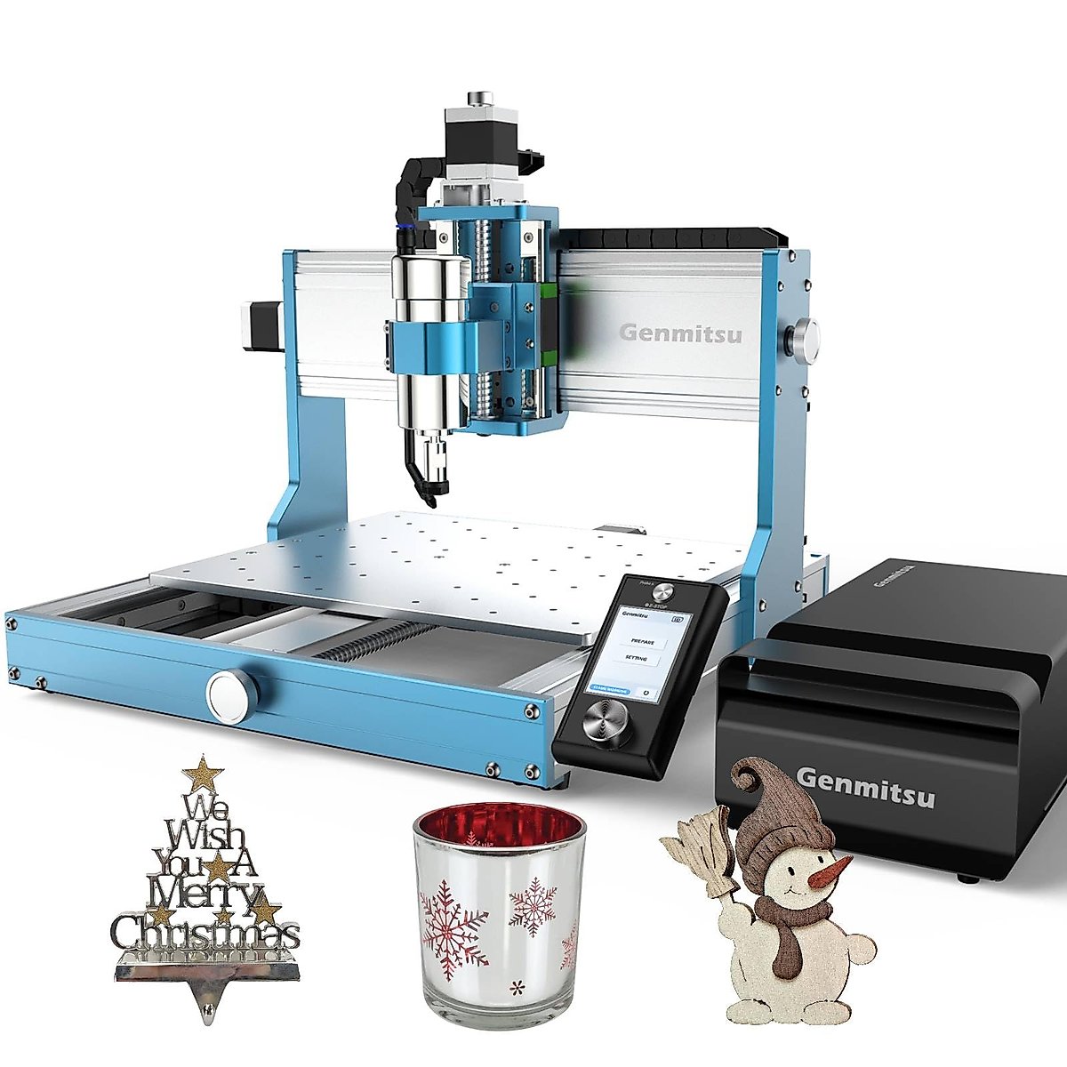 Genmitsu 3030-PROVer MAX CNC Router Machine with Linear Guide & Ball Screw Motion, Achieve ±0.05mm Accuracy for High Precision Metal Aluminum Copper Acrylic Engraving, Supports 4th Axis Rotary Kit