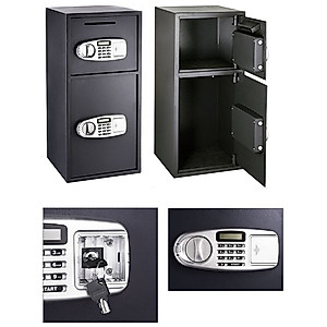 Digital Double Door Gun Safe Depository Drop Box Gun Safes Cash Office Security Lock by Empire Discount