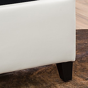Christopher Knight Home Glouster PU Storage Ottoman, Ivory