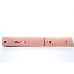 Biblia Reina Valera 1960 letra grande. Tapa Dura, Tela rosada con flores, tamaño manual / Bible RVR 1960. Handy Size, Large Print, Hardcover, Pink