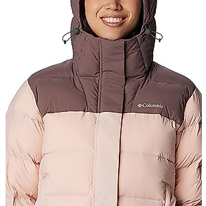Columbia Women's Bulo Point II Down Jacket, Dusty Pink/Basalt Crinkle, Large