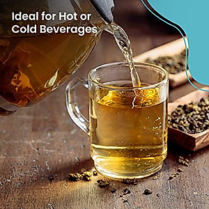 Clear Café Glass Coffee Mugs - 8 oz Heat Resistant Cups For Tea, Coffee, Espresso, Juice, Mulled Wine and More - Set of 6