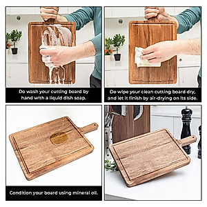 Coolina Walnut Serving Board - Perfect Cutting Board for Chopping Meet,Chicken! Made from Durable Walnut Wood (12x9 inches)
