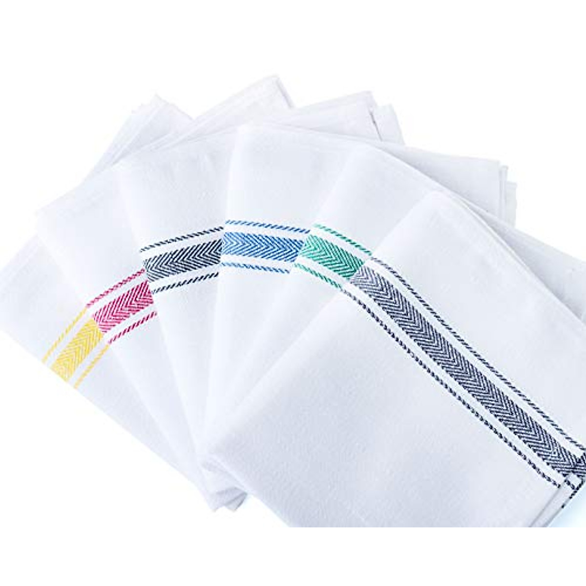 Simpli-Magic 79165 Kitchen Towels, Pack of 15, Towels, 15" x 26", Herringbone Multi-Color