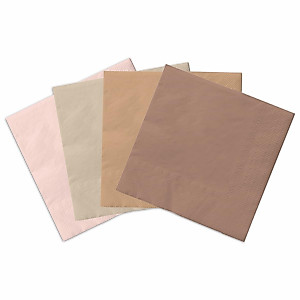 40Pcs Neutral Brown Napkins-Boho Baby Shower Decorations Neutral Gradient Disposable Napkins for Bridal Shower,Wedding, Birthday