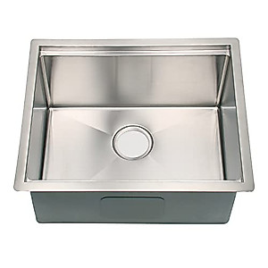 Homtone 22x18 Inch Workstation Kitchen Sink Undermount, Stainless Steel 10" Deep Single Bowl Sink, Workstation Sink with Accessories