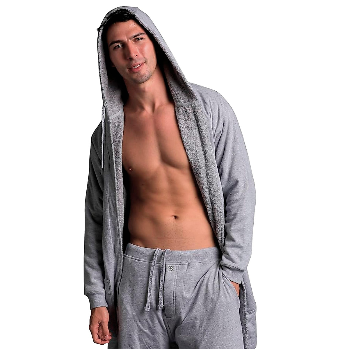 DudeRobe Men's Hooded Robe | As Seen on Shark Tank! - S/M, Navy Blue, Ultimate Comfort and Style for Men's Loungewear