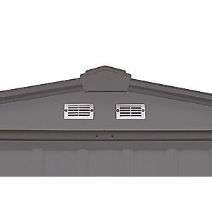 ARROW 6' x 5' EZEE Galvanized Steel Low Gable Shed Charcoal, Storage Shed with Peak Style Roof