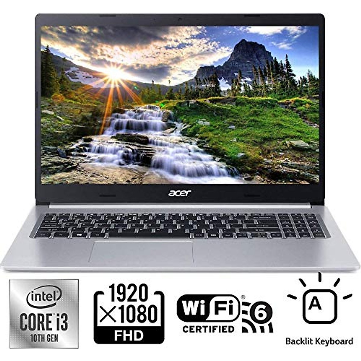 Newest Acer Aspire 5 15.6" FHD Laptop, Intel Dual Core i3 CPU, 8GB DDR4 RAM, 256GB PCIe SSD, WiFi 6, Windows 10 with GalliumPi Accessories