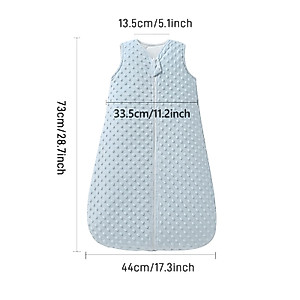 ZIGJOY Baby Sleeping Bag Three-Layer Thicken Swaddle Blanket for Newborn 0-9 Months 2-Way Zipper Fleece Blanket Baby Sleeping Bag Widen Hem Baby Winter Sleeping Sack(Light Blue)
