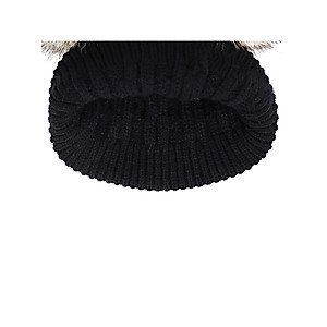 Century Star Baby Girl Hats Winter Cute Baby Beanies for Girls Boys Knit Baby Hats Warm Infant Toddler Hat Pom Pom Caps 1Pc Black One Size