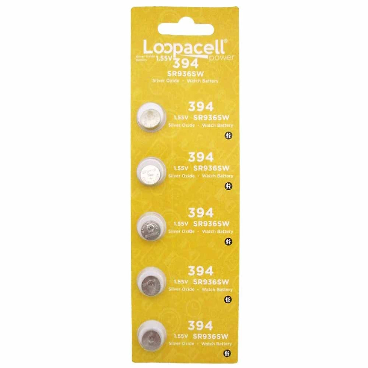 LOOPACELL 5 394-380 Button Cell Batteries 394 OX