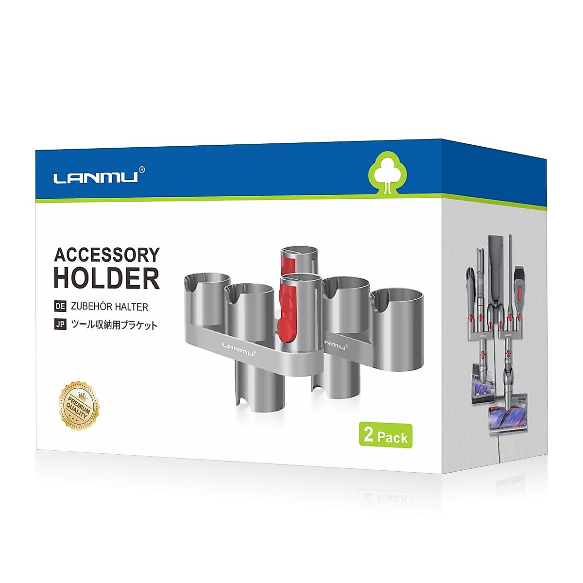 LANMU Accessory Holder Compatible with Dyson V15 V12 V11 V10 V8 V7 Outsize Gen5 G5 Cordless Stick Vacuum Cleaner, Docking Station Attachments Organizer